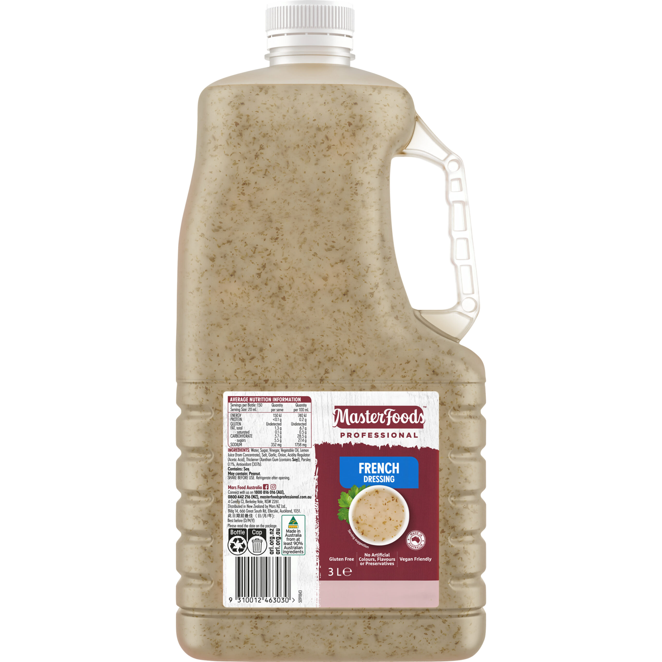 Linmick Distributors | Sauce – Masterfoods French Dressing 3lt
